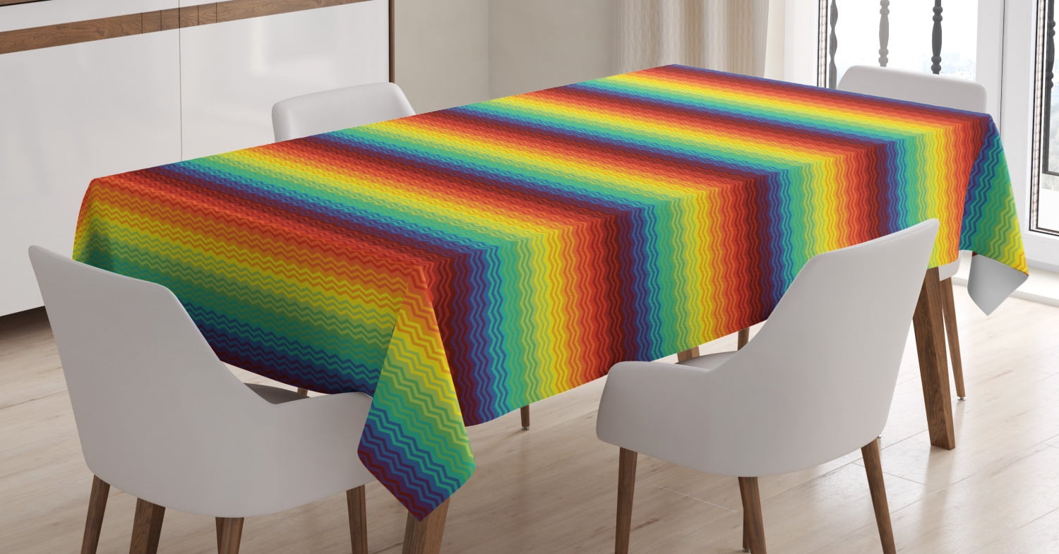 Ambesonne Fiesta Tablecloth Rectangular Table Cover, Tribal Culture ...