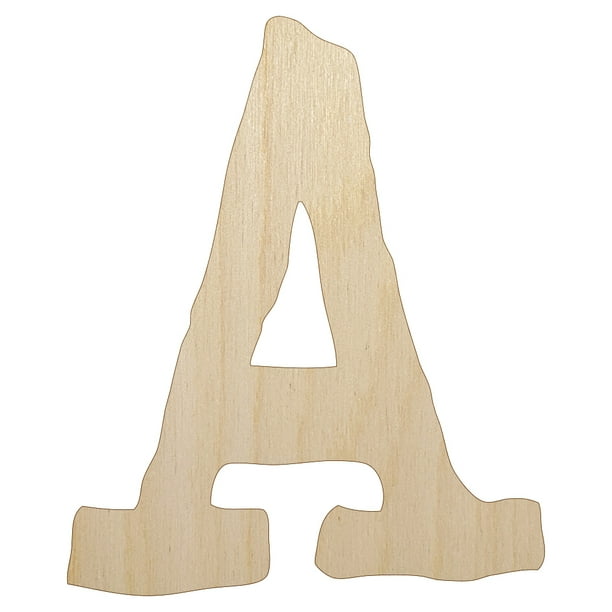 Letter A Uppercase Cute Typewriter Font Wood Shape Unfinished Piece ...
