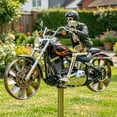 Skeleton Rider Wind Spinner, Resin Motorcycle Design With Rotating ...
