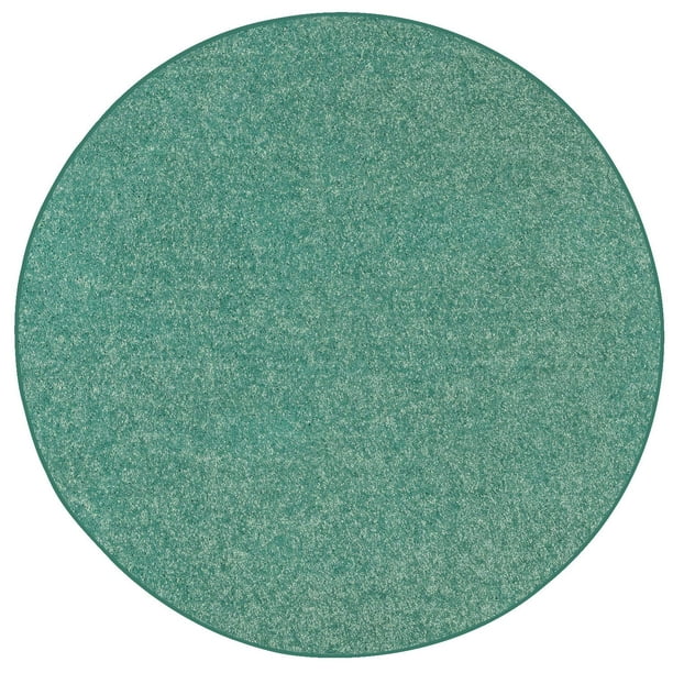 Bright House Solid Color Round Shape Area Rugs Teal - 24" x 24" Round ...