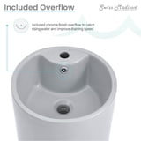Monaco Circular Basin Pedestal Sink Matte Grey - Walmart.com