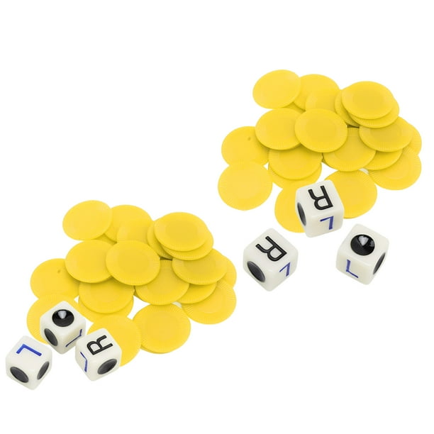 Left Right Center Dice, 2 Sets 16mm Left Right Center Dice Game Easy To ...