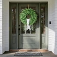 26" Artificial Eucalyptus Wreath with Decorative Sash for Front Door ...
