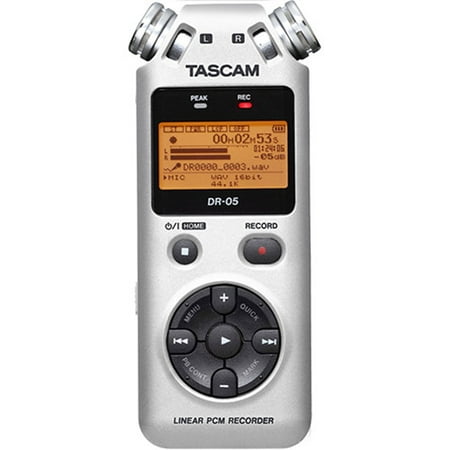 Tascam DR-05 Portable Handheld Digital Audio Recorder - Silver ...