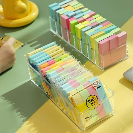 2 Acrylic Note Boxes, 1 8-compartment, 1 Universal Sticky Note ...