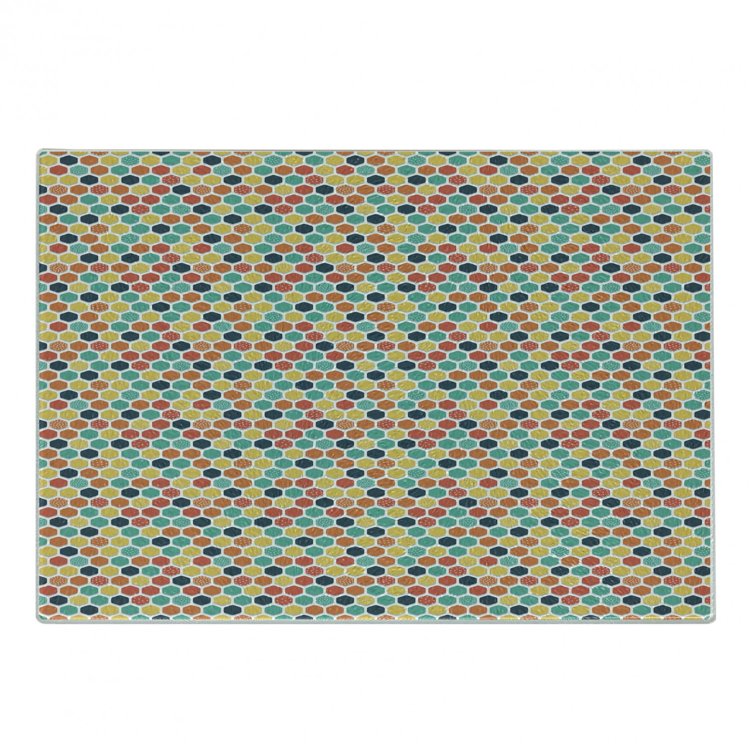 Colorful Cutting Board, Pattern with Multicolored and Dotted Hexagons ...