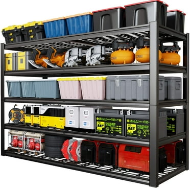 "REIBII 60"" W Heavy Duty Garage Shelving, 3000LBS, Adjustable 5 Tier ...
