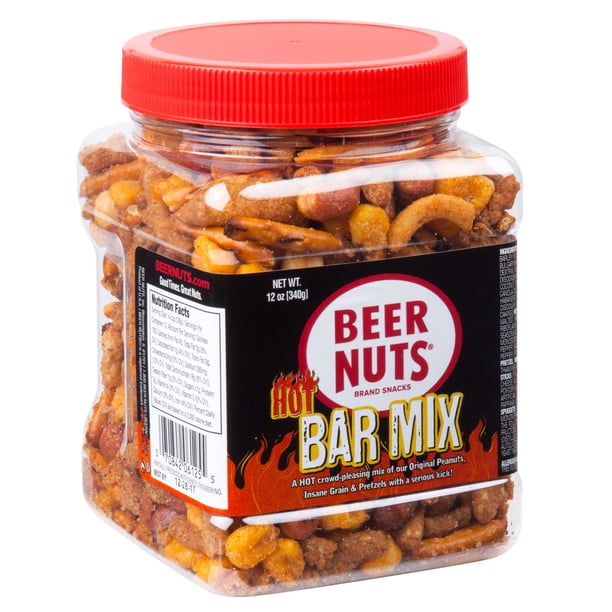 Beer Nuts Hot Bar Mix 12 Ounce 6 Count Jars, 12 Ounces, 6 per case ...