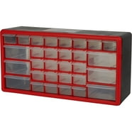 Stalwart Wall-Mounted 30-Compartment Garage Storage Bins (Red/Blue ...
