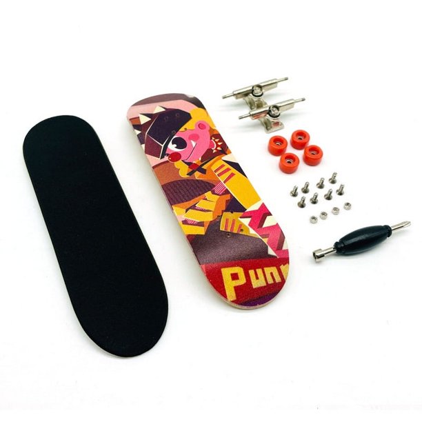 Patineta de dedo de arce con doble balancín, mini patineta creativa con ...