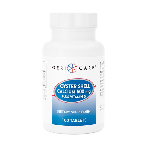 GeriCare Oyster Shell Calcium & Vitamin D, 100ct - Walmart.com