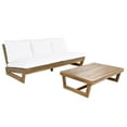GDF Studio Outdoor Acacia Wood Sofa and Coffee Table Set with Water ...