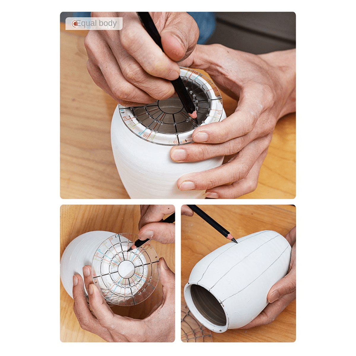 Acrylic Round Aliquot Drawing Line Ruler Clay Engraving Marking Ruler ...