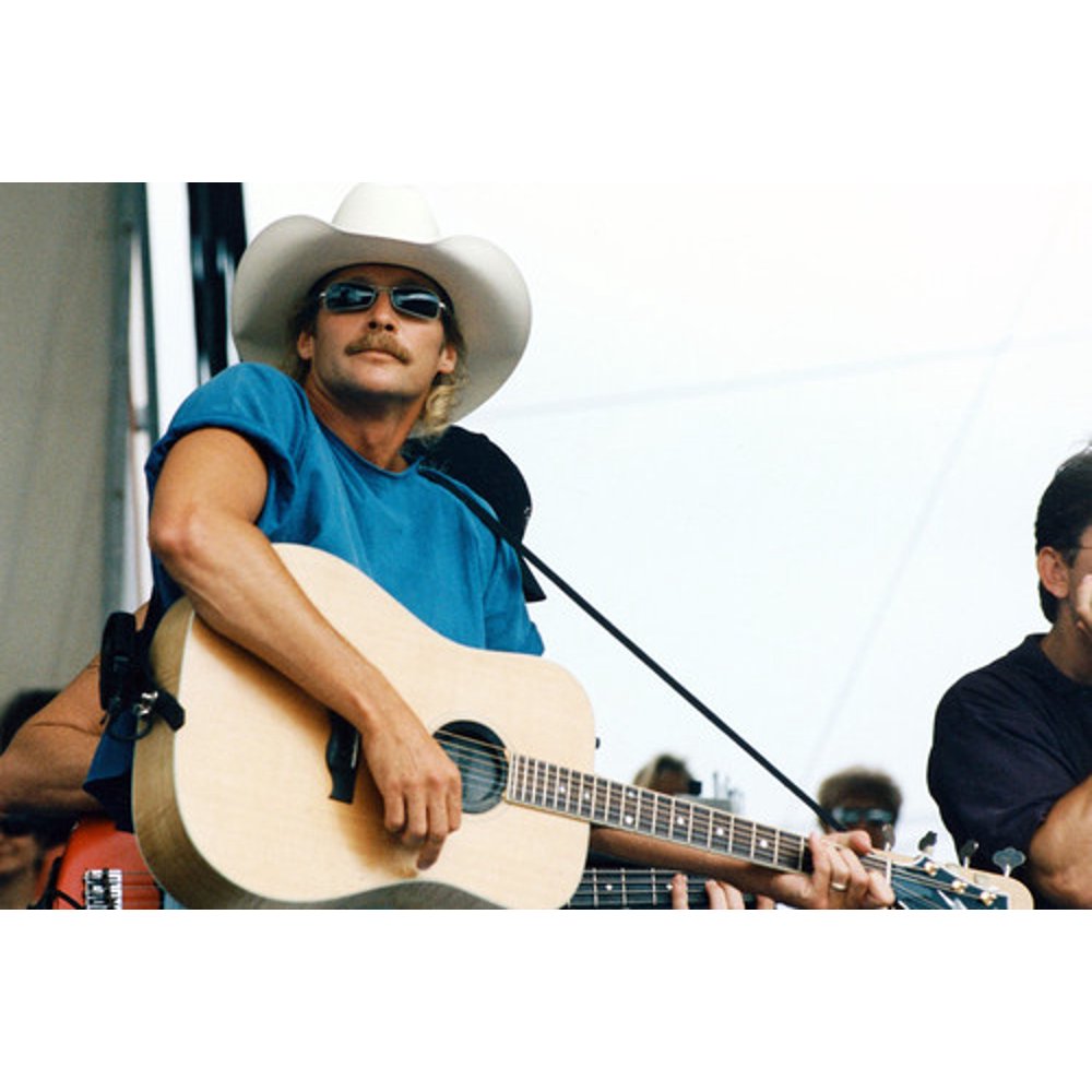 Alan Jackson With Guitar Performing Concert 24x36 Poster - Walmart.com ...