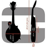 Crossrock Vintage style wood case for F Style Mandolins with removable ...