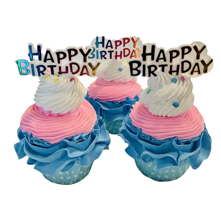 Blue Birthday Cupcakes