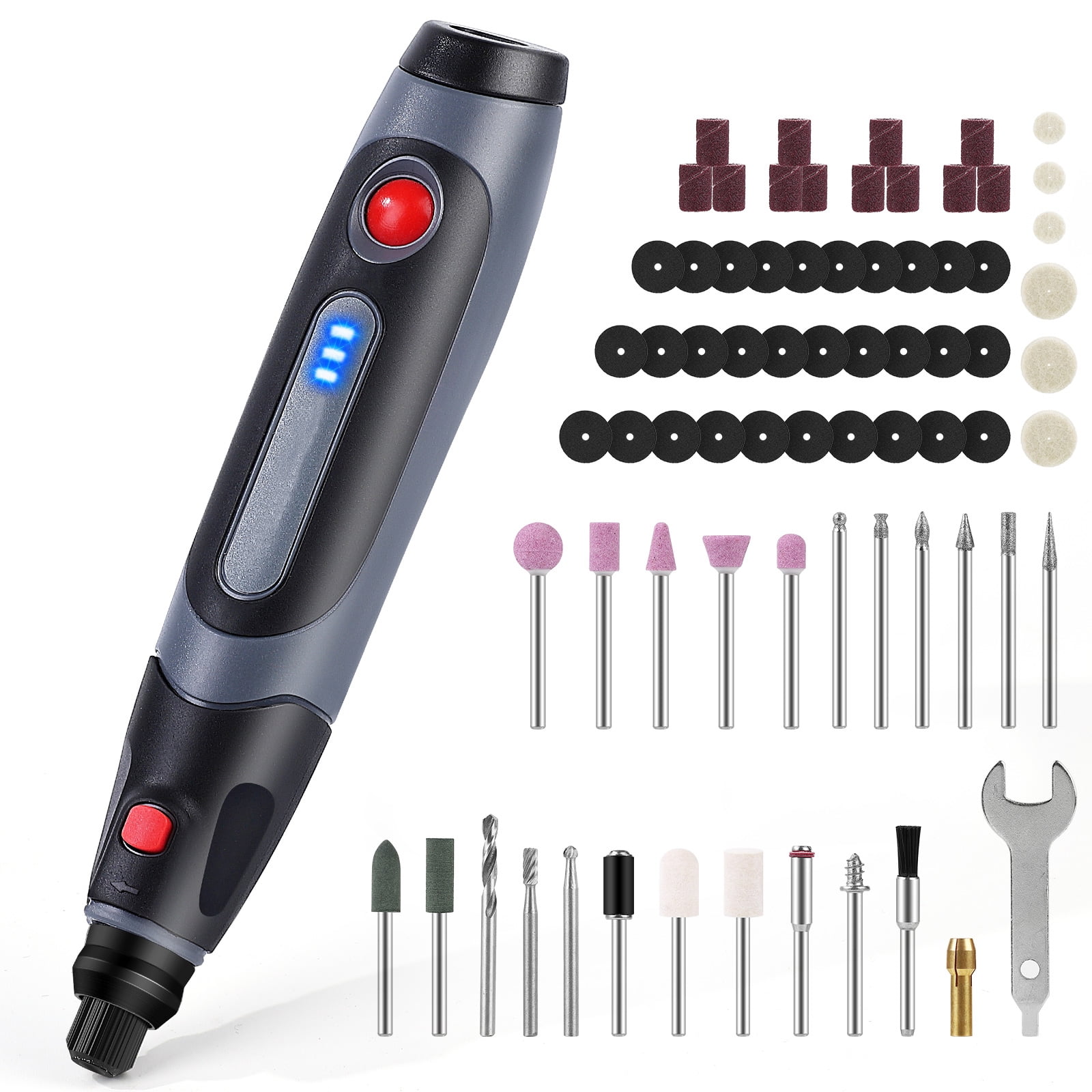 Mini Cordless Rotary Tool, 4V with 70 Pieces Rotary Accessory Kit ...