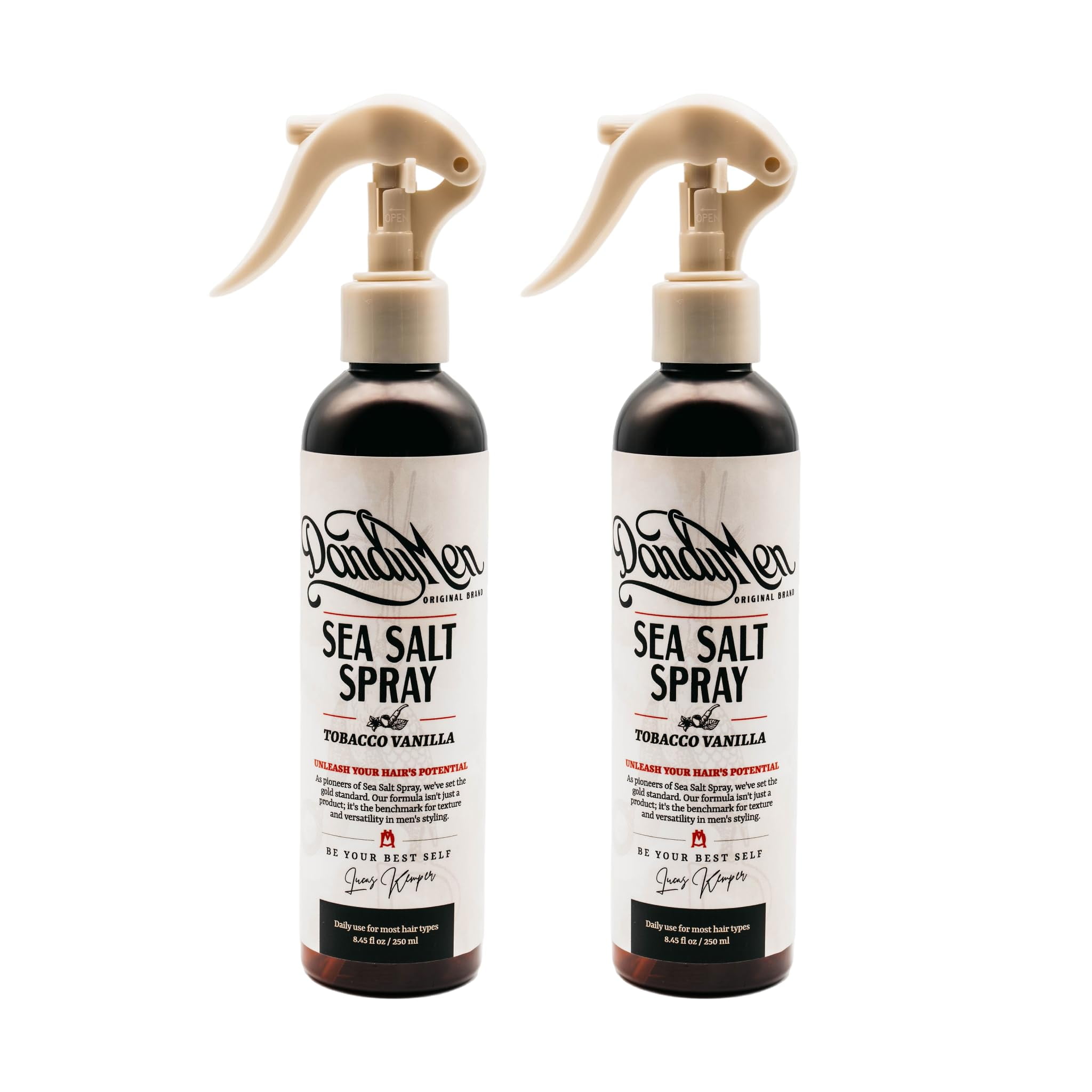 Spray de sal marina DandyMen, textura ligera, volumen, paquete de 2 ...