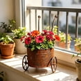 EVHRZN Metal Cart Flower Pot, Rustic Wheelbarrow Planter, Vintage ...