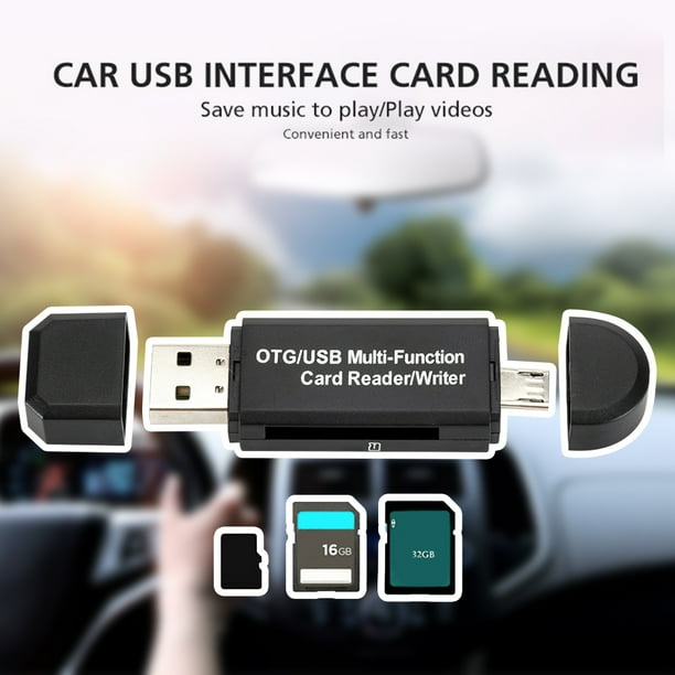 Lector De Tarjetas Lector de tarjetas de memoria 2 en 1 OTG Teléfono PC USB 2.0 Adaptador de ...