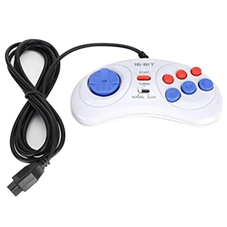 2 Pcs Game Controller For For 16 Bit Handle Controller 6 Button Gamepad ...