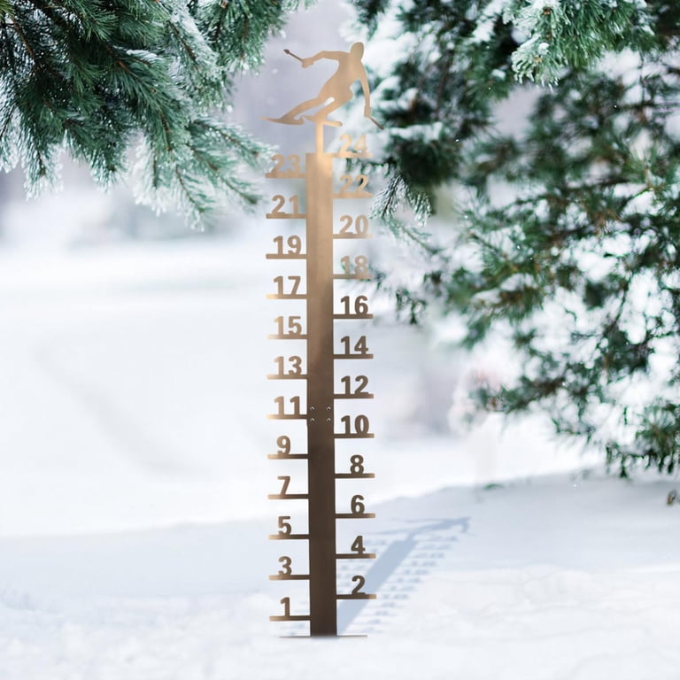 Snow Measurement Stick Bouanq Snowflake 24" Snow Gauge Winter Snow ...