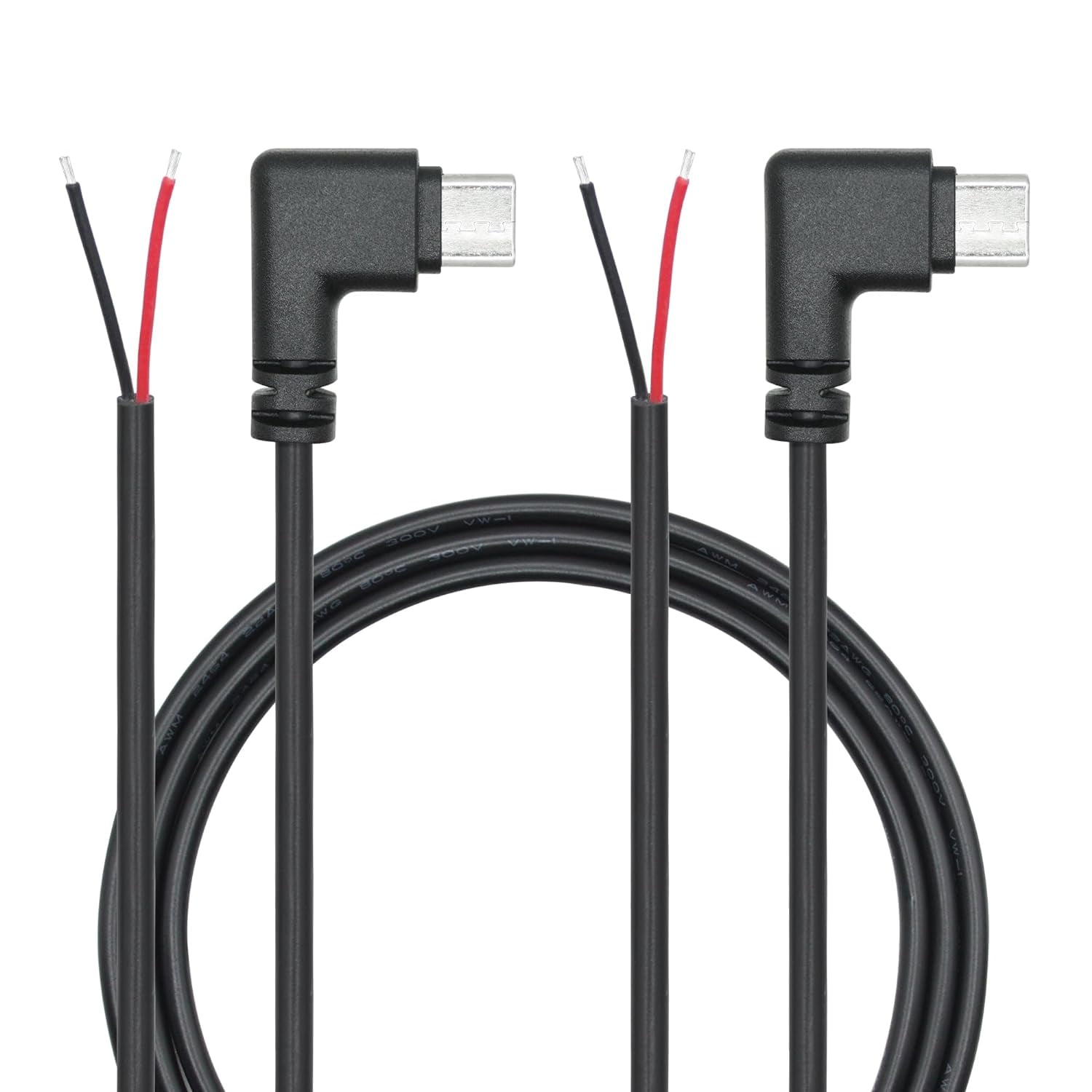 UTAH-Right Angle USB C to 2 Pin Bare Wire Open End Wire 1M/3FT, 90 ...