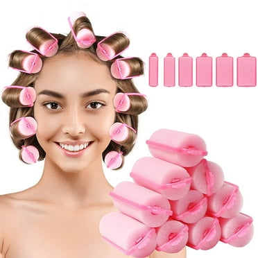 12pcs Sponge Hair Rollers, Foam Hair Roller Sleeping Hair Curlers ...