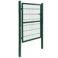 vidaXL Fence Gate Metal Fence Post for Outdoor Doorway Garden Gate ...