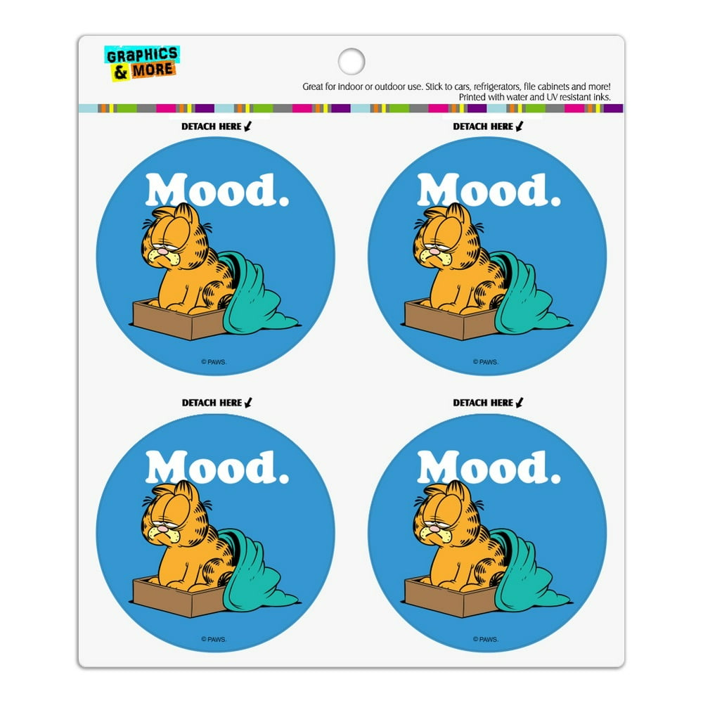 Garfield Mood Refrigerator Fridge Locker Vinyl Circle Magnet Set ...