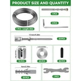 Kalolary 100FT Stainless Steel Garden Trellis Kit for Climbing Plants ...