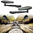2PCS Retro Style Bike Mirrors Water Transfer Printing Strong Aluminum ...
