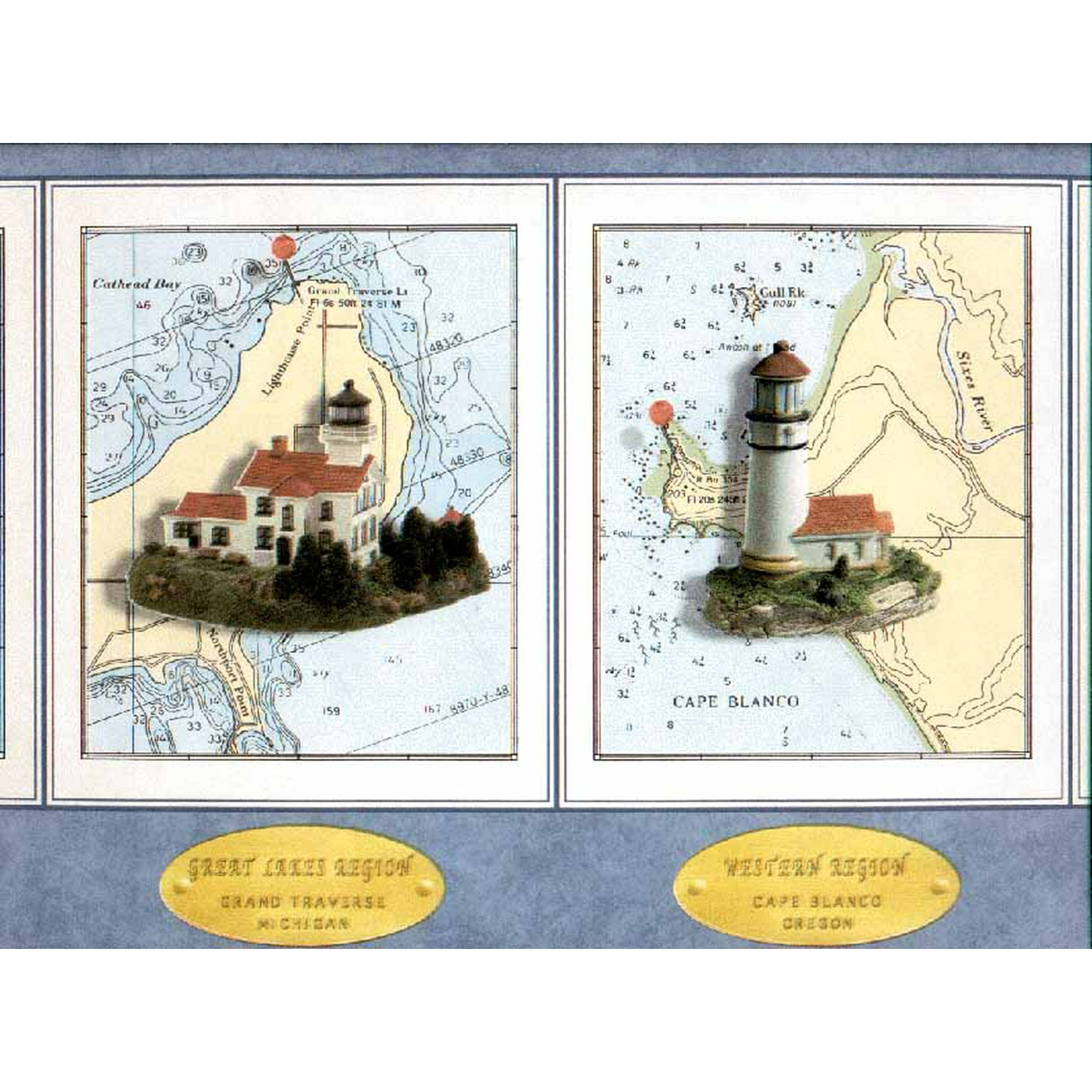 Click here for Wallusa Discontinued Wallpaper Lighthouse Map Wall... prices