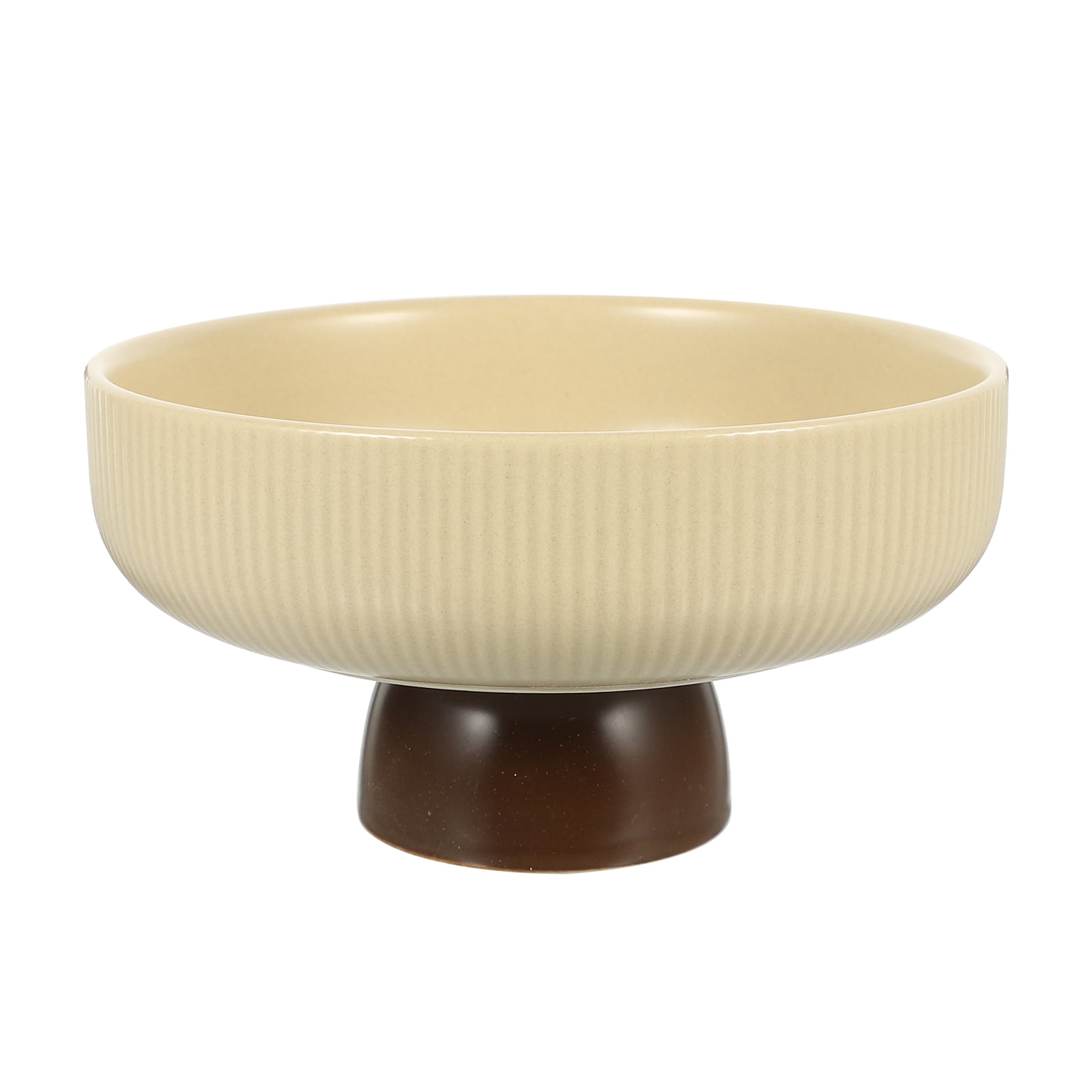 OUNONA Bowl Ceramic Fruit Bowls Footed Large Breakfast Centerpiece ...