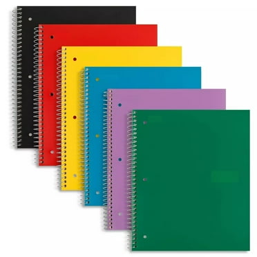 RETON 6Pcs A5 Spiral Notebook, 6 Subject, College Ruled Paper, Fights ...