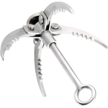 GoXteam Grappling Hook, 4-Claw Folding Stainless Steel Grapple Hooks ...