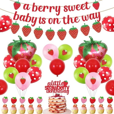 Strawberry Backdrop Berry Sweet Baby Shower Party Background Fruits ...