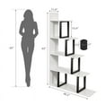 DWVO 5-Tier Bookshelf, Ladder Etagere Bookcase,L-Shape Display Rack ...