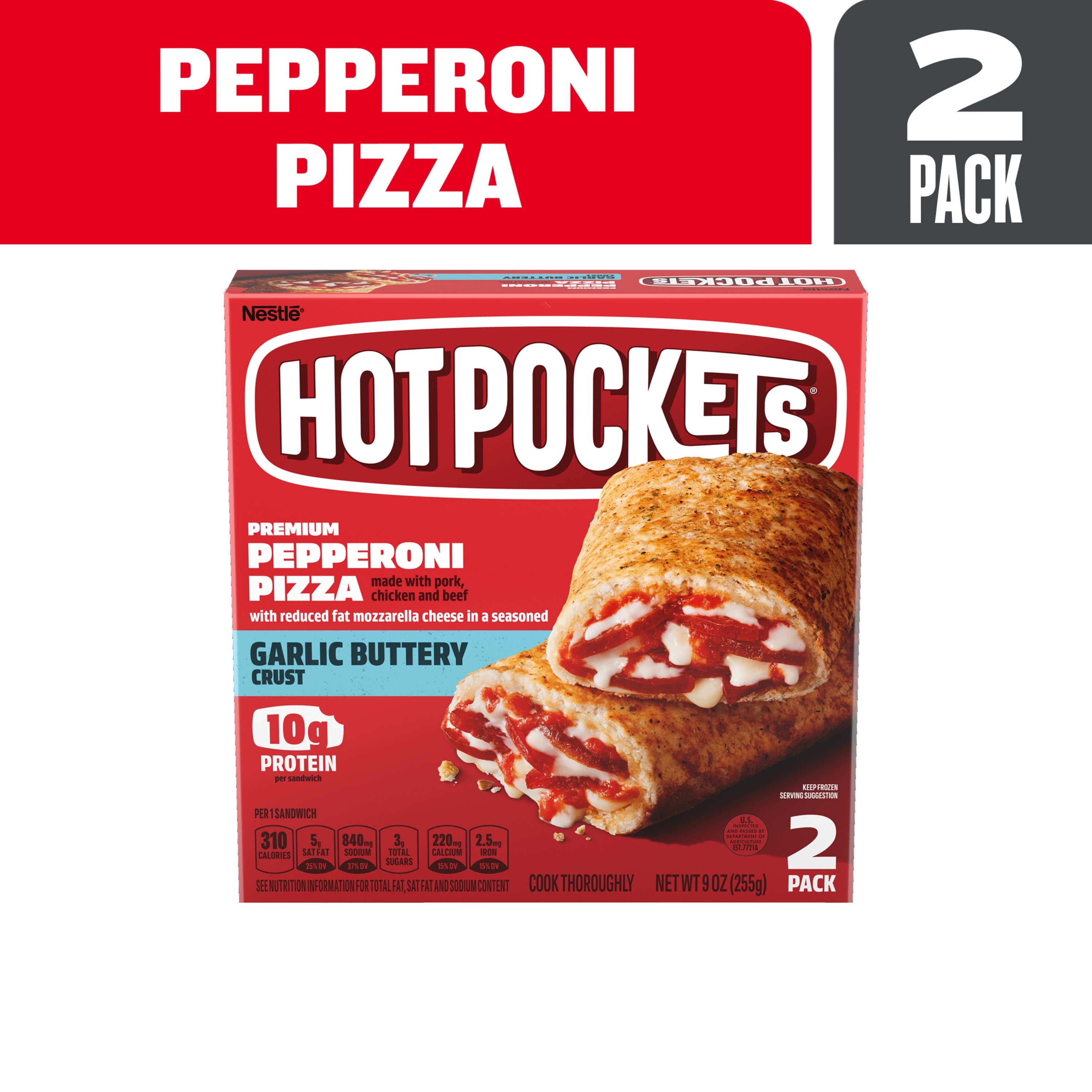 Nestle Hot Pockets Pepperoni Pizza Sandwich, 9 Ounce -- 8 per case ...