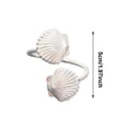 Clearance! Zguuel 20 Pack Seashell Napkin Rings Shiny Metal Coastal ...