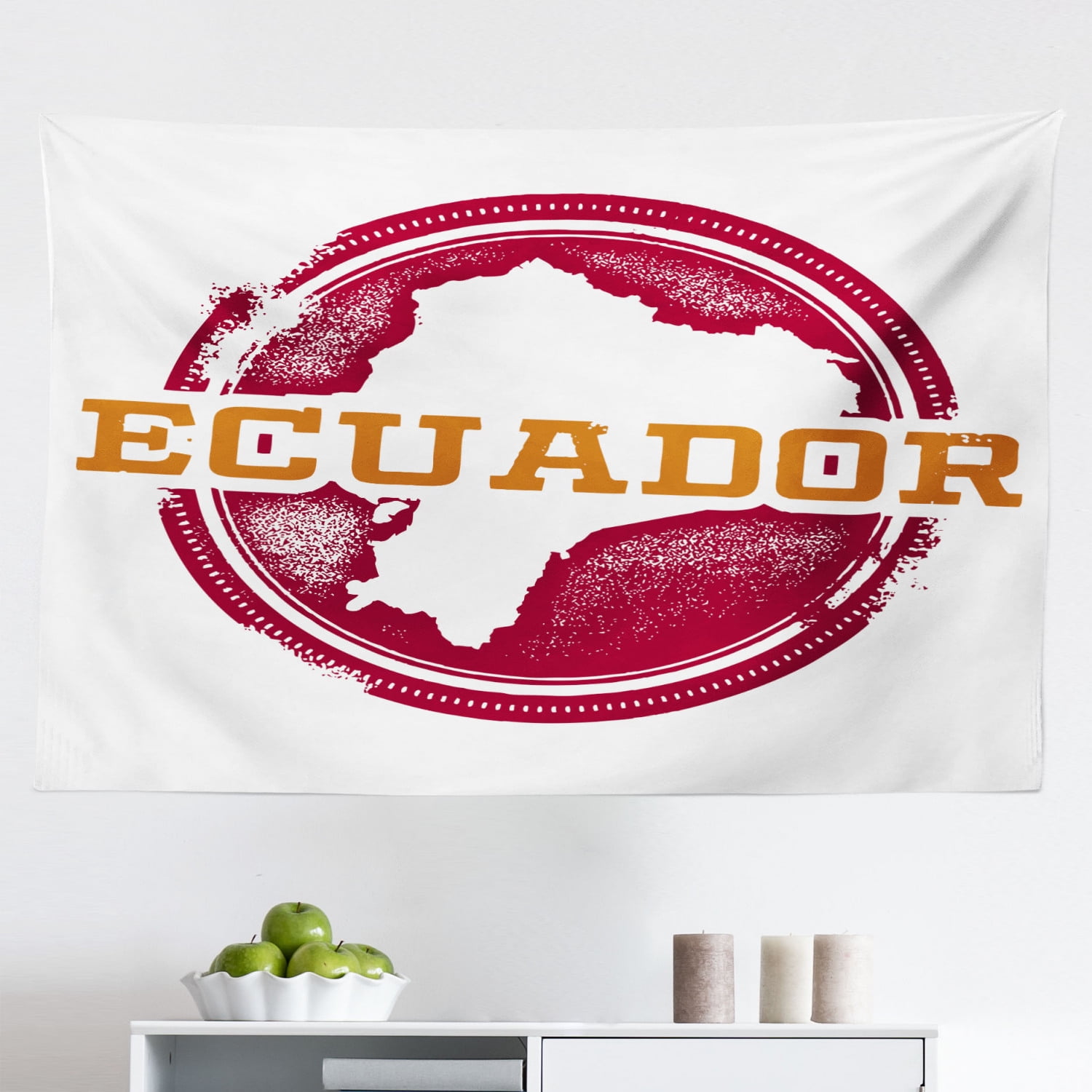 Ecuador Tapestry, I Heart Ecuador Lettering Simple Calligraphic ...