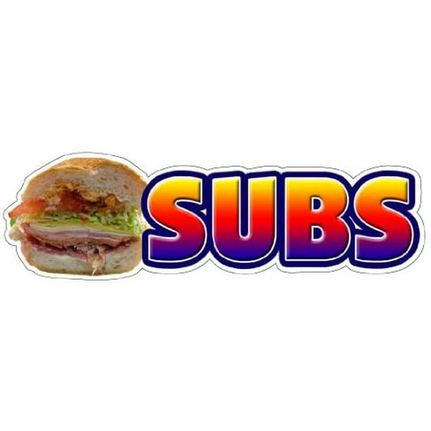 SUBS Concession Decal Restaurant sub Shop Sandwich Sign - Walmart.ca