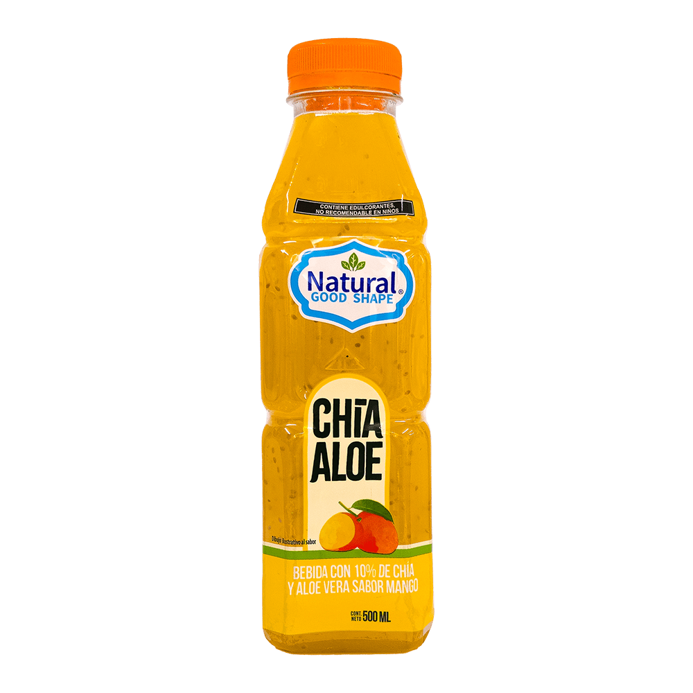Bebida de Aloe Vera, Con Semilas de Chía Organica, Sabor Mango, Marca ...