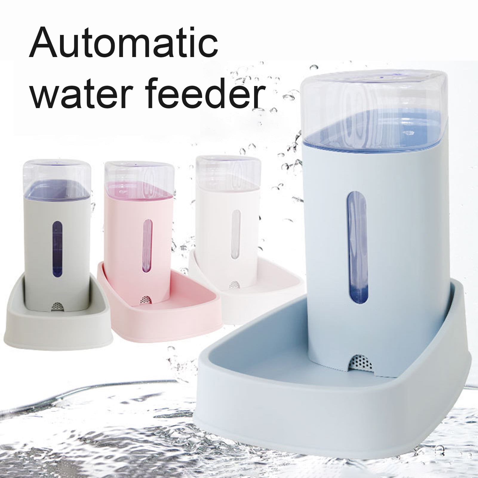 Reheyre Large Capacity Automatic Water Food Dispenser - 3.8L Feeder for Dog Cat Pet Supply ...