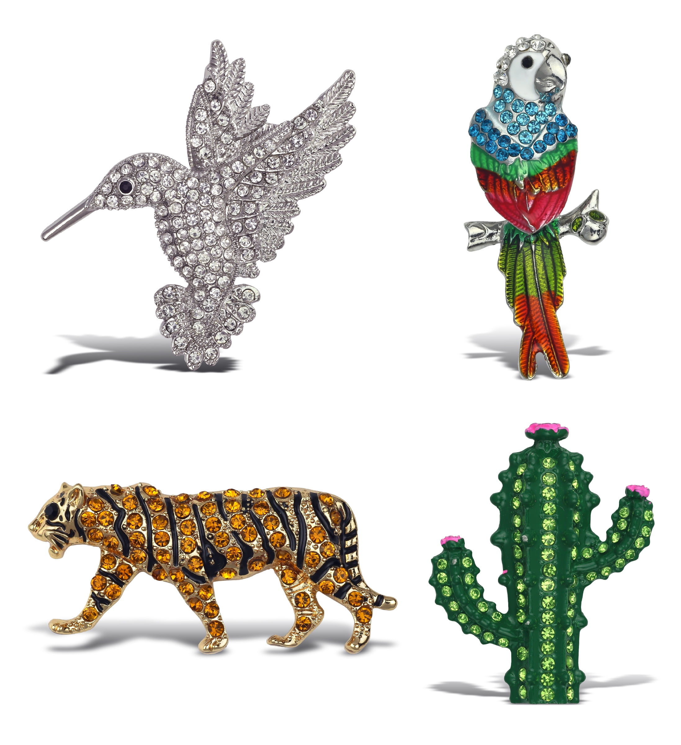 Aqua79 Sparkling Refrigerator Magnet Set Mix – Silver Hummingbird ...