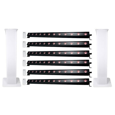 American DJ ADJ UB 6H 22.5" RGBAW+UV LED DMX Wash Light Bar+Par Up ...