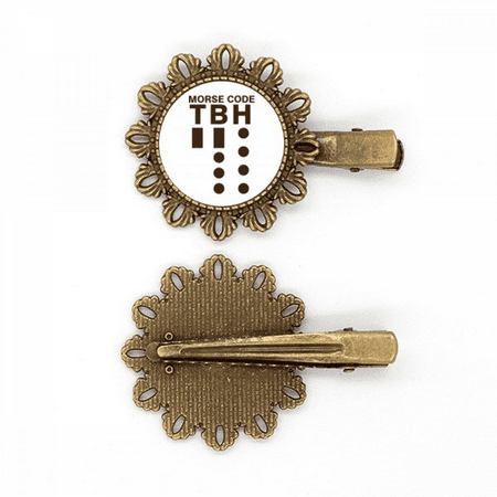 morse code hstly expressed point line vintage metal flower hairpin hair ...