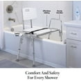 Medical King, Sliding Adjustable Shower Transfer Bench, Holds 400 Lbs ...