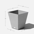 Veradek Nobleton Indoor/Outdoor Wide Square Planter (Light Grey, 18 ...