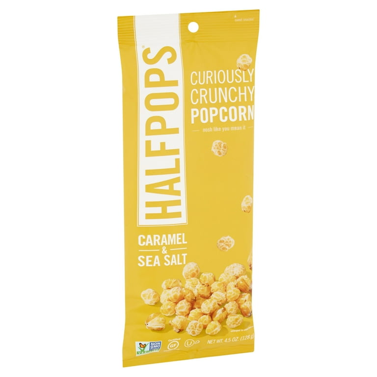 Halfpops Popcorn Caramel Sea Salt 4.5 Oz Pack Of 12 Walmart